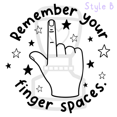 Finger Spaces – The Busy Teacher Co